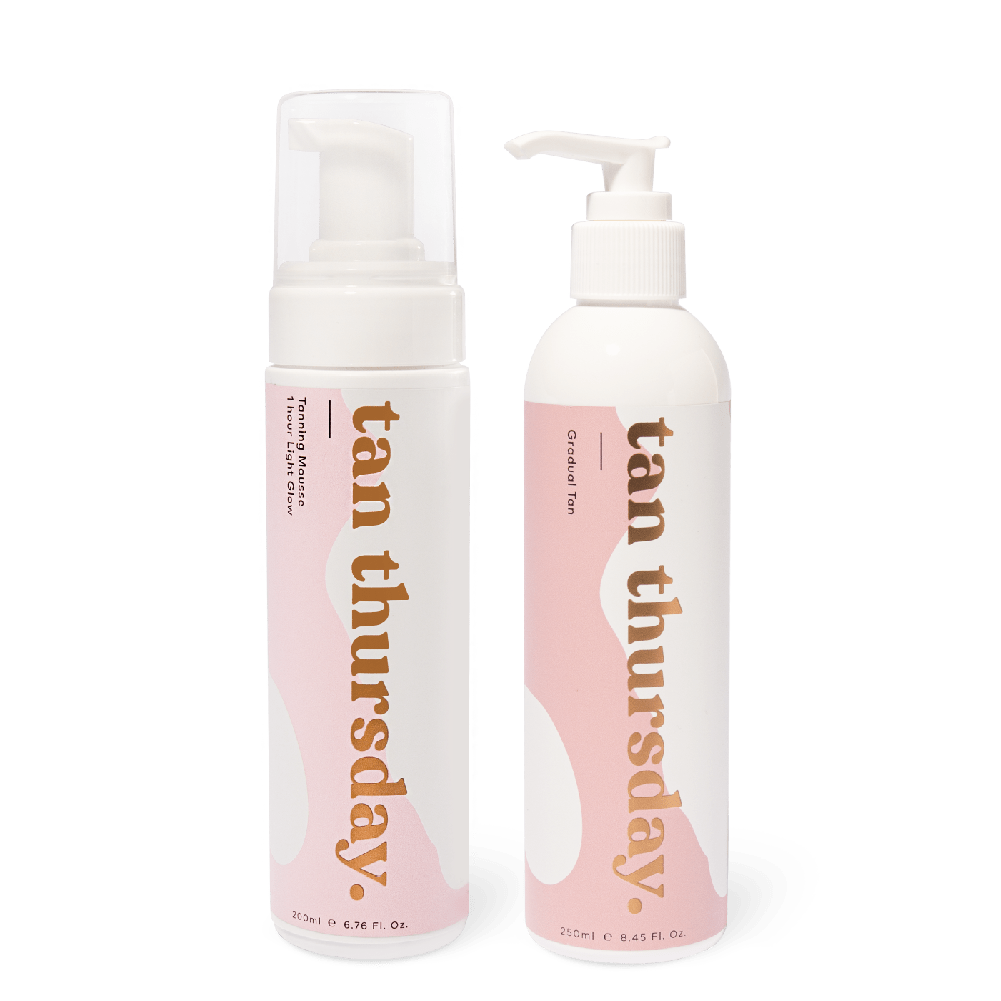 1 Hour Light Glow Tanning Mousse + Gradual Tan – Tan Thursday
