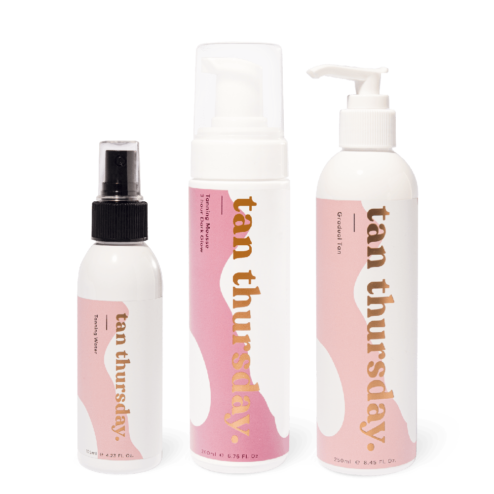 3 Hour Dark Glow Tanning Mousse + Tanning Water + Gradual Tan – Tan ...